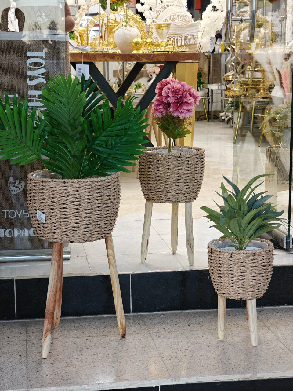Cache pot base bois – zak deco flowers